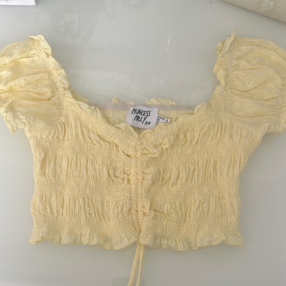 Princess Polly | Tops | Princess Polly Yellow Cropped Top | Poshmark